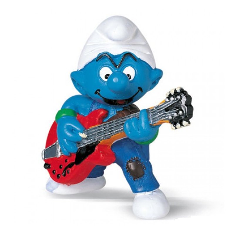 Figura Los Pitufos - Pitufo Guitarrista - Kilumio