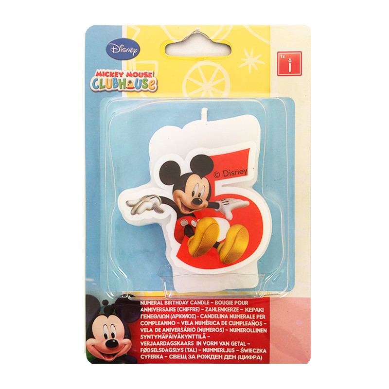 Vela número 5 Mickey Mouse - Kilumio