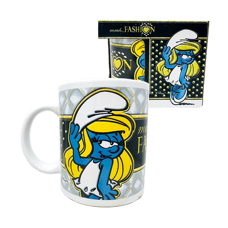 Taza cerámica 320ml 11oz Pitufina Los Pitufos - Kilumio